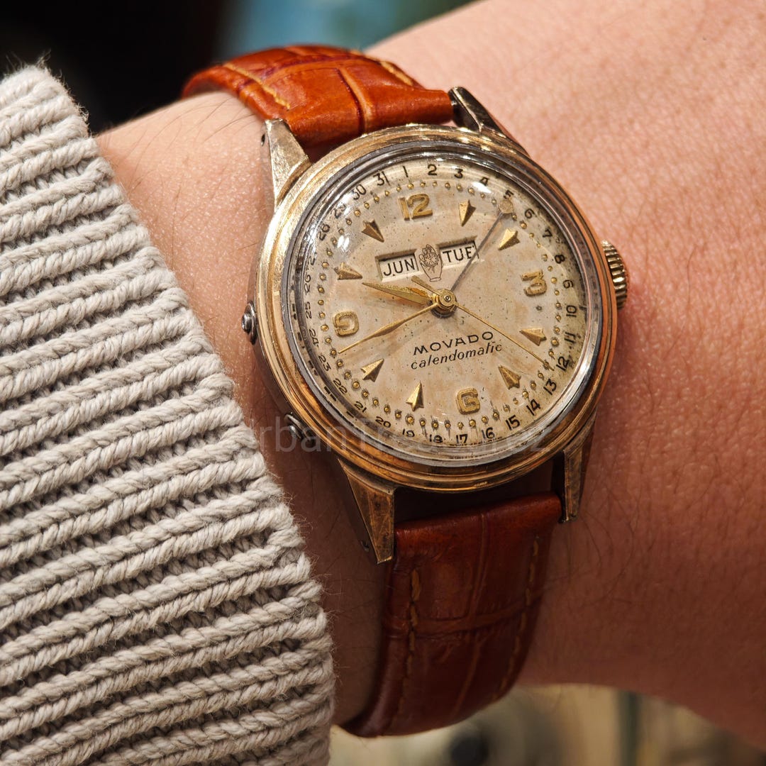 50s Movado Calendomatic, Gents Vintage Swiss Timepiece, Triple Calendar ...