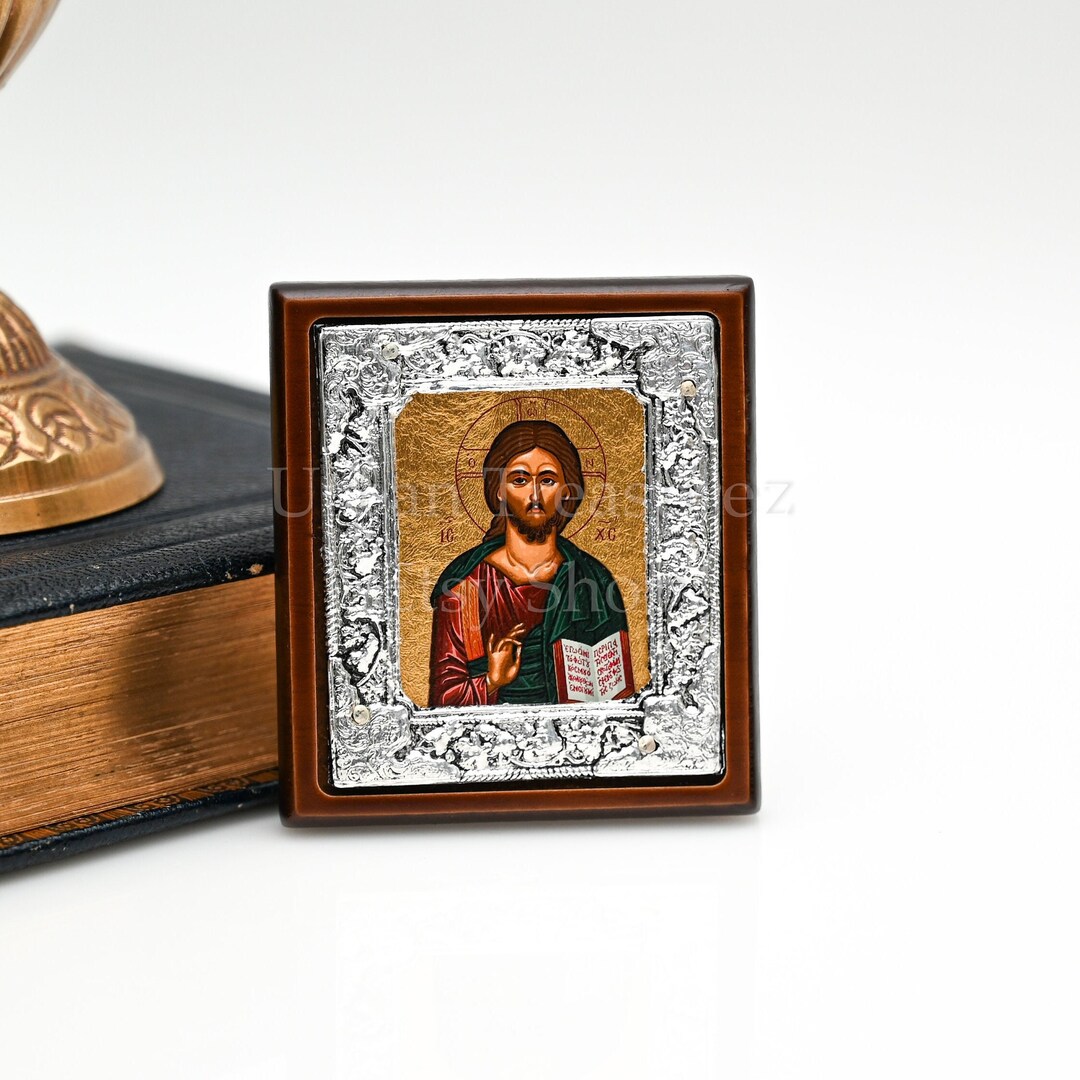 Jesus Orthodox Icon, Religious Work of Art, Orthodox Icon, Small Home ...