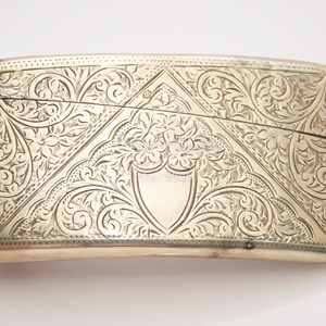 Card Calling Box Sterling Silver Curved Case With Intricate Engraving ...