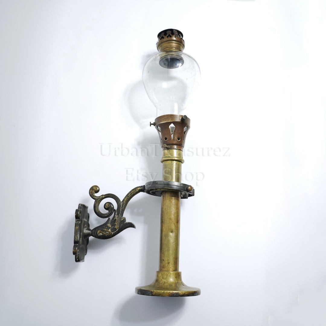Antique Nautical Marine Brass Gyroscopic Wall Lamp - Swivel Storm ...
