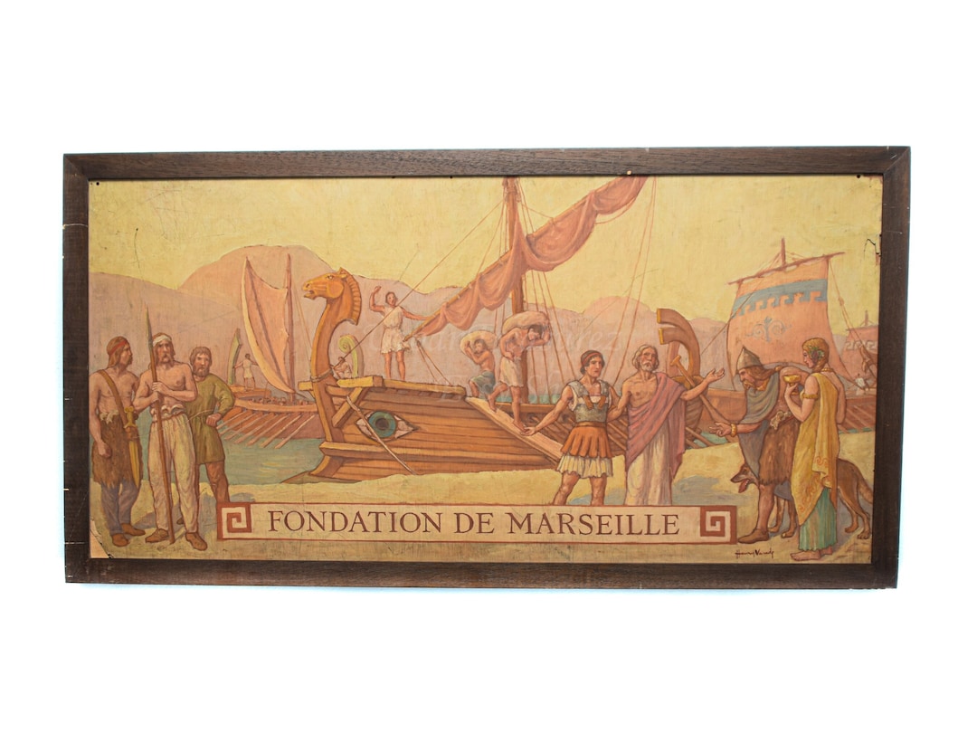 French Oil Painting, Fondation De Marseille, 600 BC Ancient Greek, Wall ...