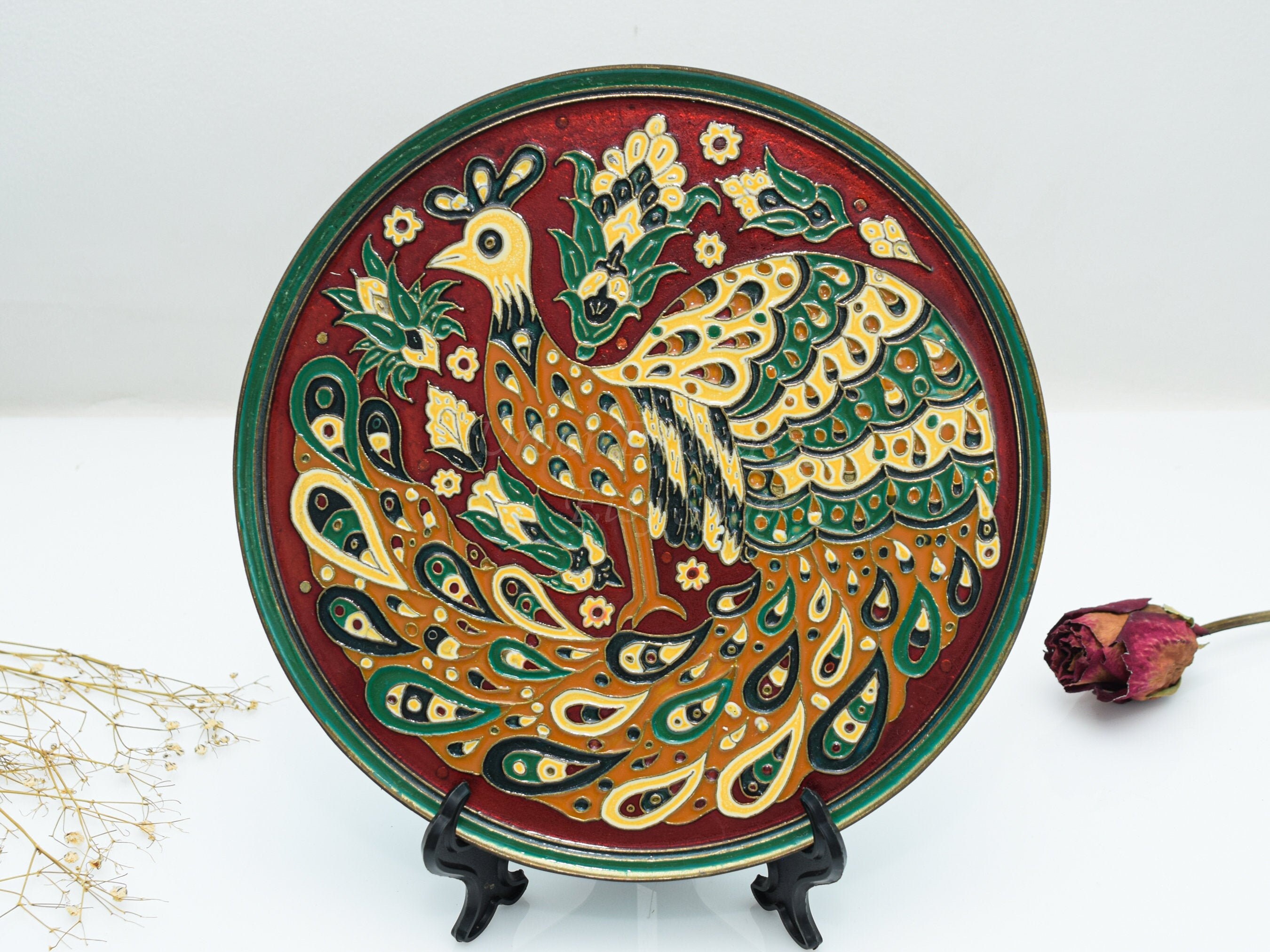 Decorative Trays Home & Living Mosaic Enamel Tray Ring Enamel Trinket ...