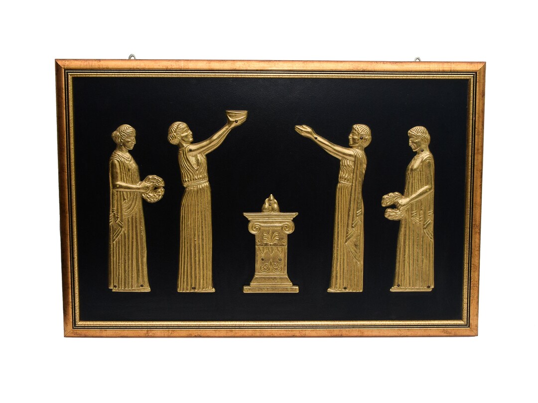 Greek Mythology Wall Art Frame • Bronze Sculpture Figurines, Ancient ...