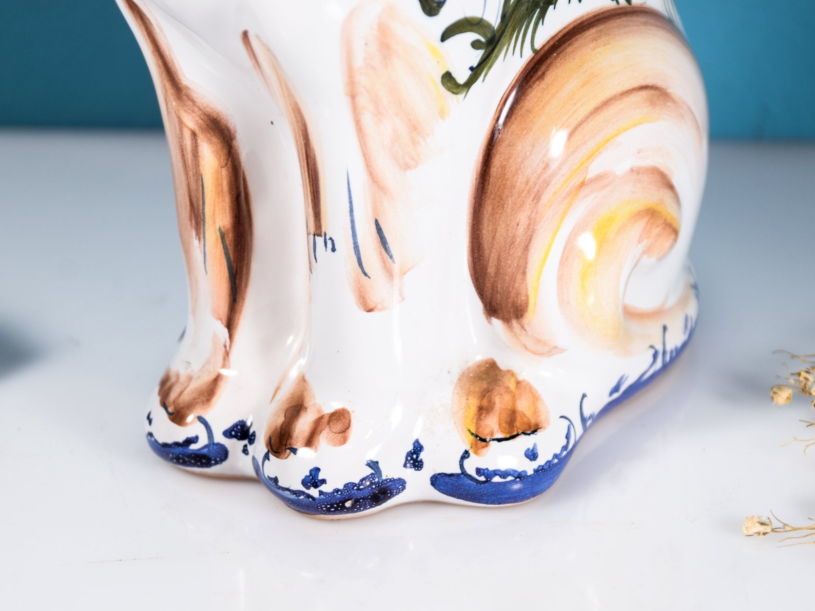 Faience French Cat Ceramic Statue Kitty Figurine Home - Etsy
