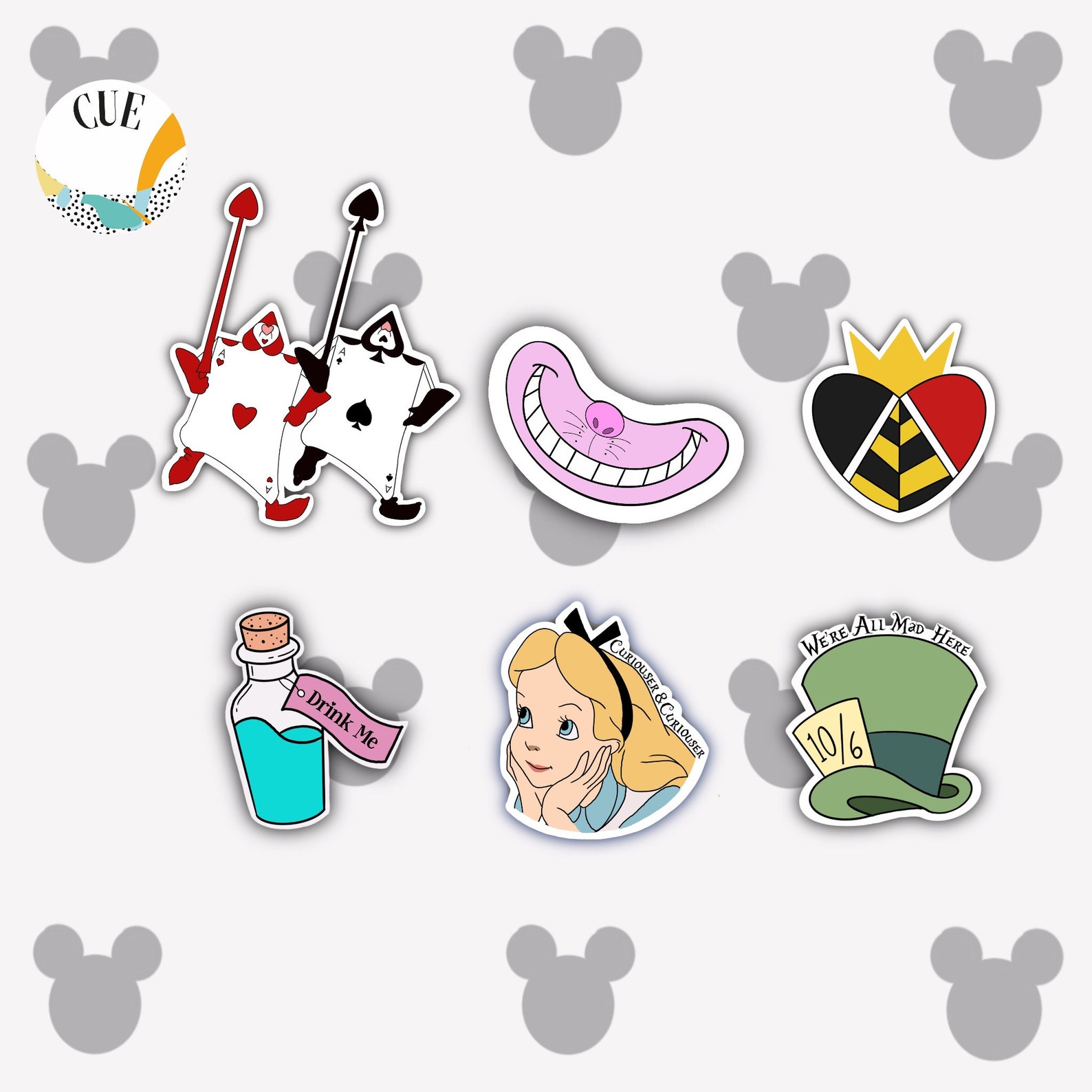Conjunto de pegatinas de Alicia en el País de las Maravillas y | Etsy