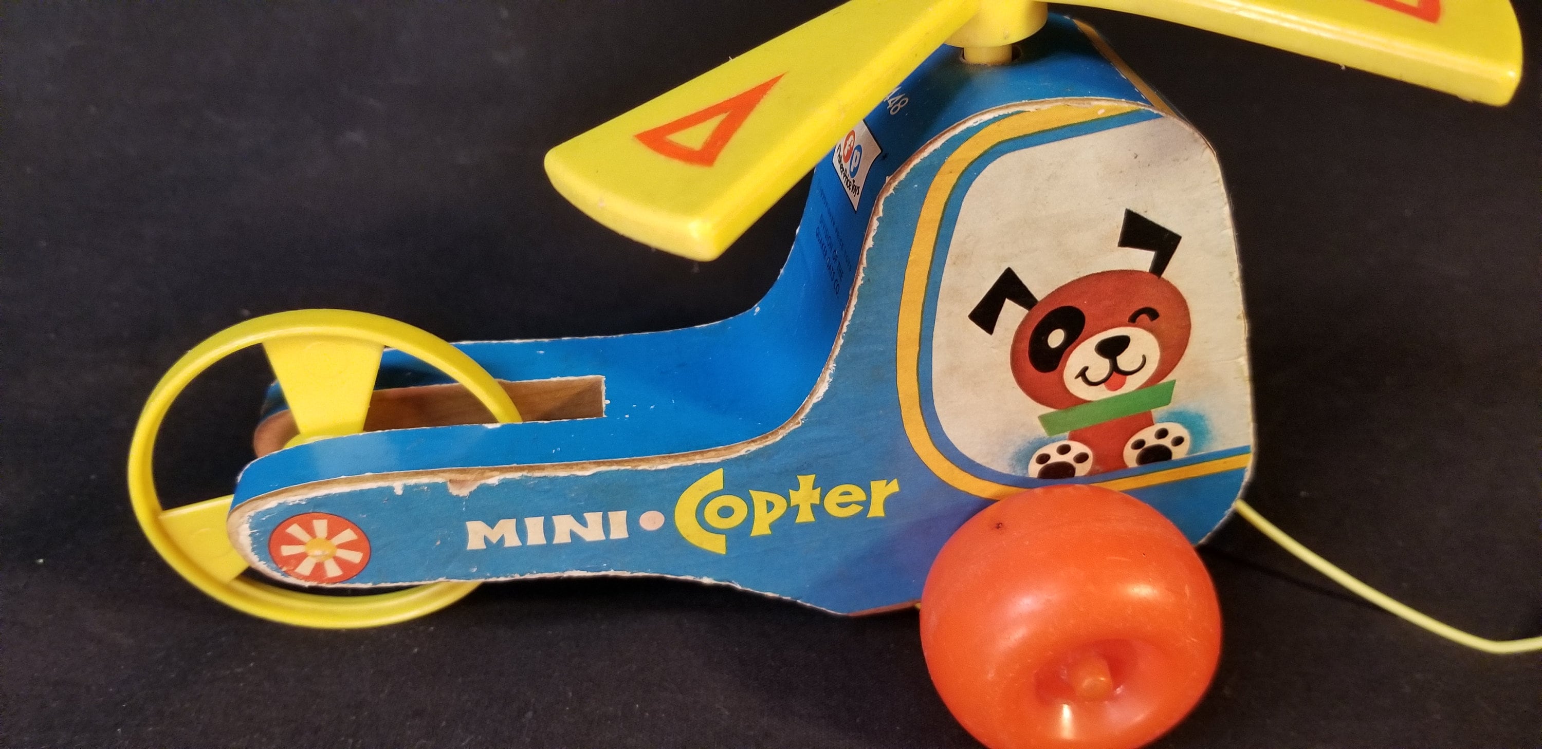 Vintage Fisher Price Mini Copter Pull Toy - Etsy