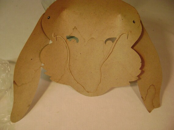Vintage Paper Mask Pete the White Bunny Made in USA - Gem