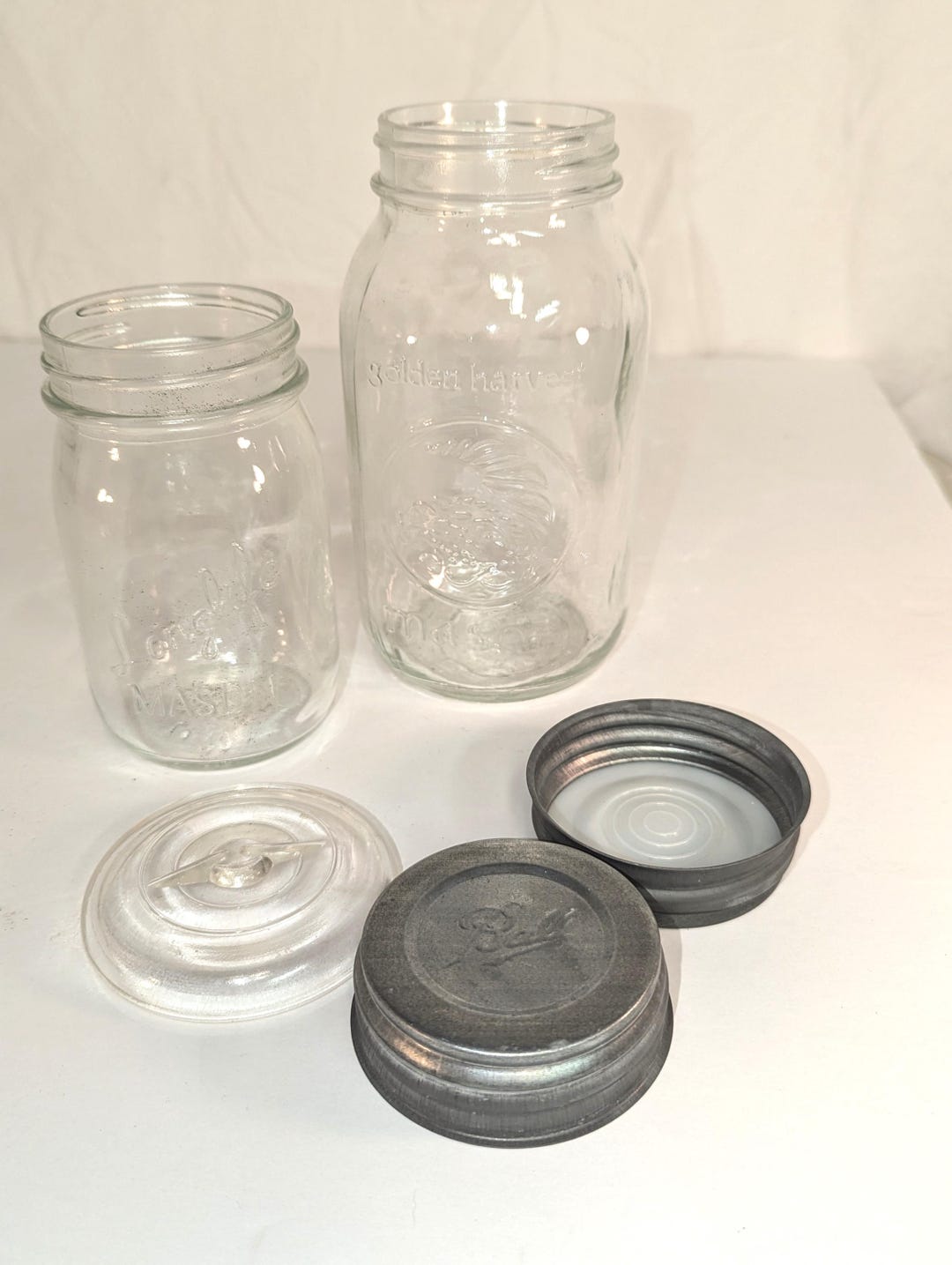 Vintage Canning Jar Collection: Longlife, Golden Harvest, Ball Lids - Etsy