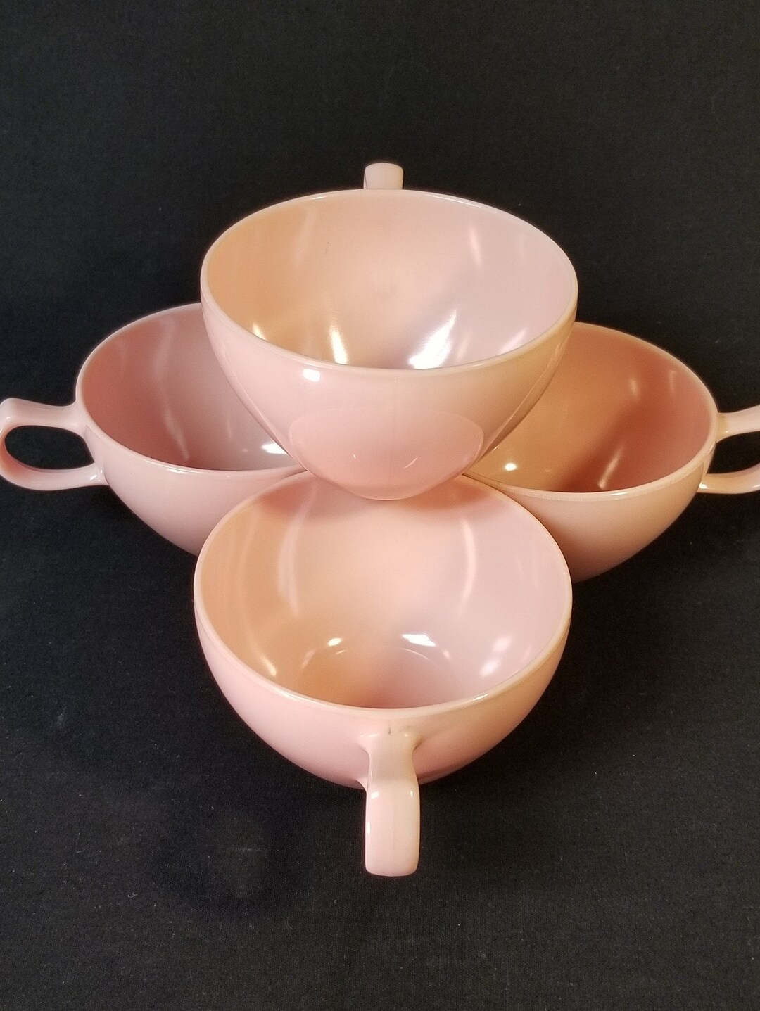 Vintage Oneida Premier Melmac Cups Set of 4 Pastel Pink Melamine - Etsy