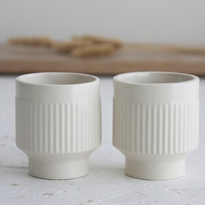Modern Ceramic Espresso Cup in White.unique Coffee Mug,modern Espresso ...