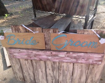 Bride and groom sign | Etsy