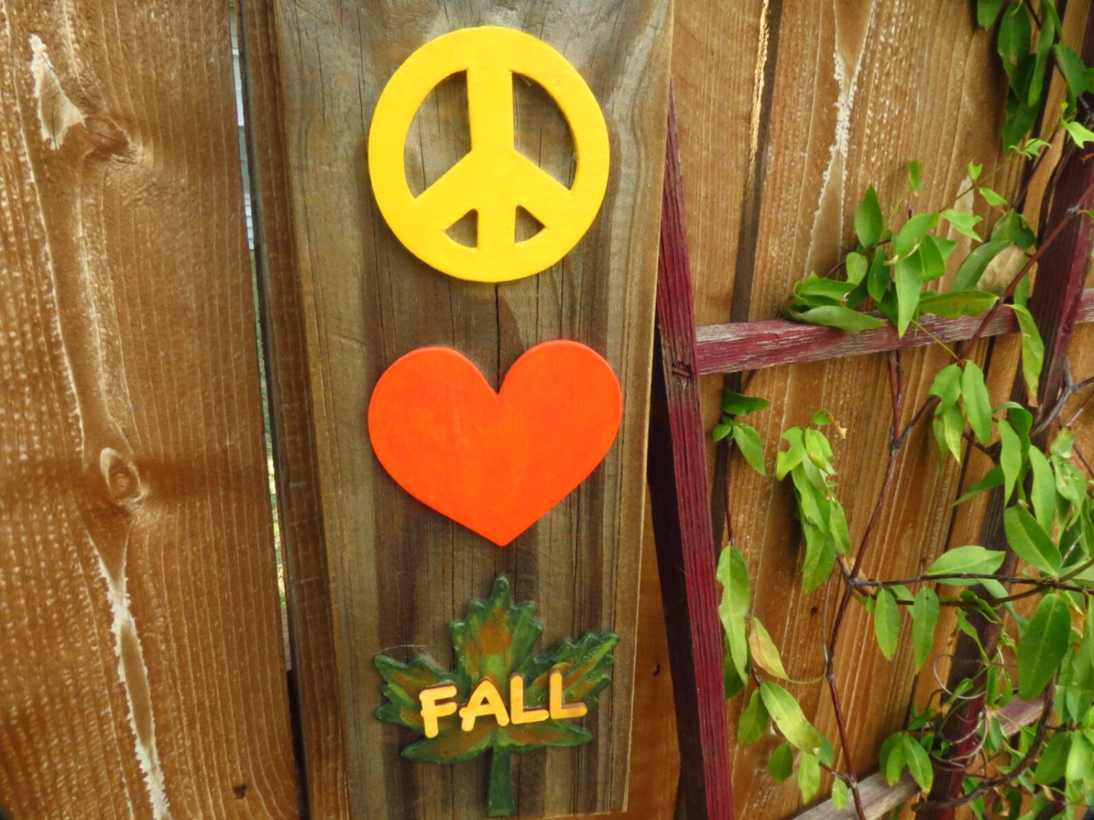 Peace Love Fall Autumn Sign Welcome Fall Bright Fall | Etsy