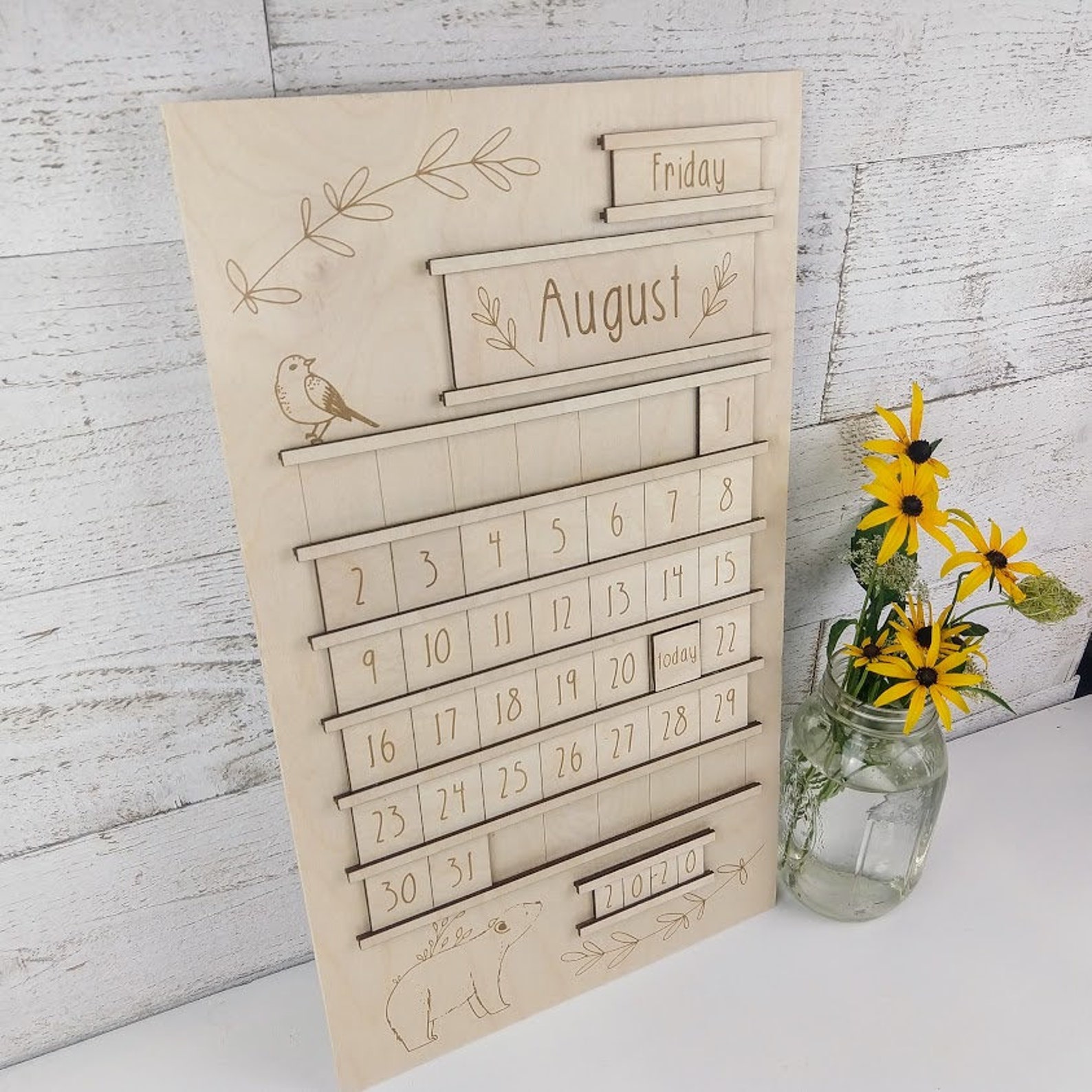 Wood Tile Calendar Homeschool Charlotte Mason Cut File | Etsy