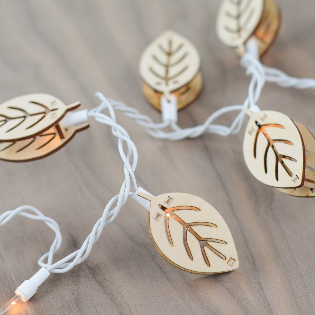 Leaf String Lights! SVG, AI, Studio Files for Silhouette, Glowforge ...