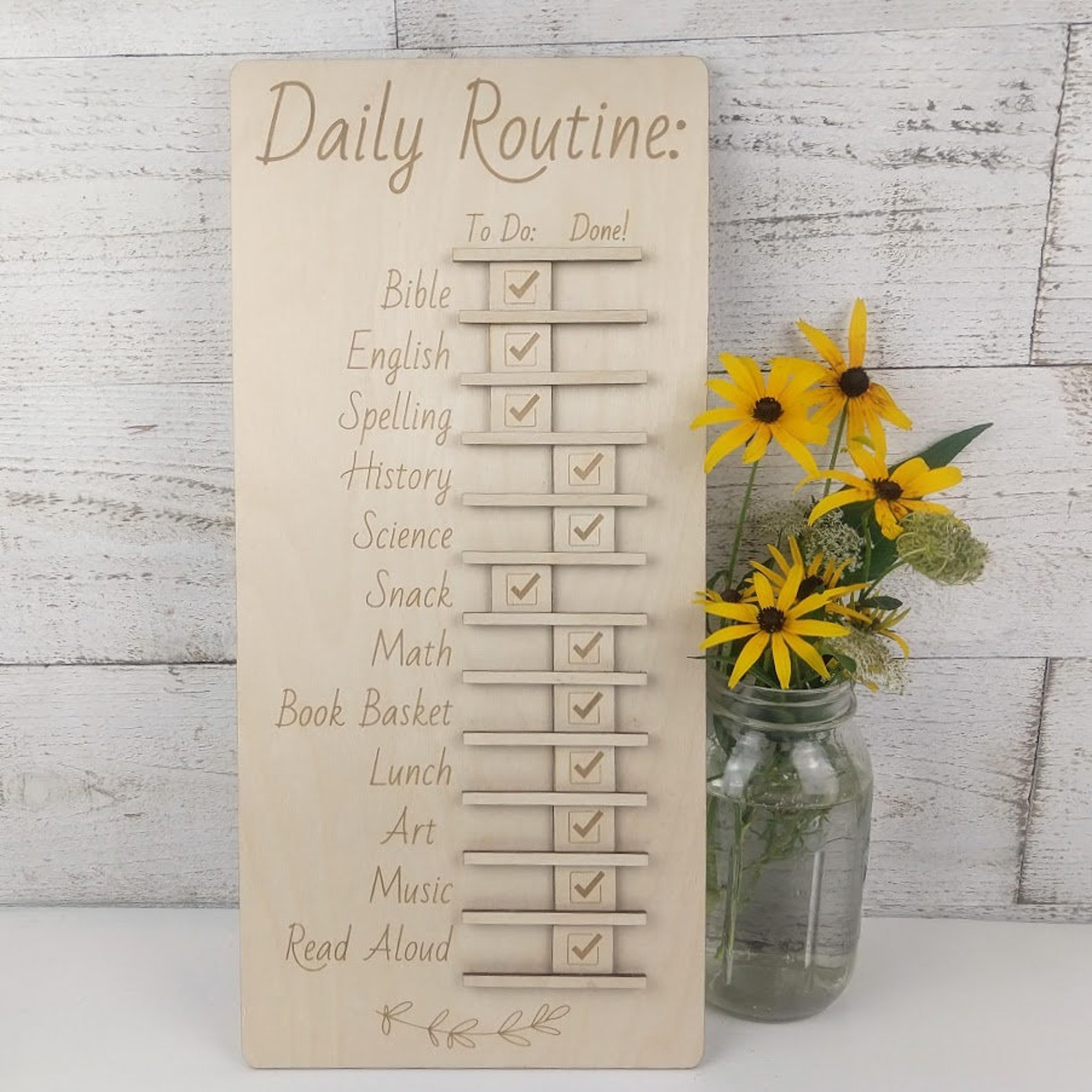 Daily Routine File Instructions SVG and .studio for Laser - Etsy