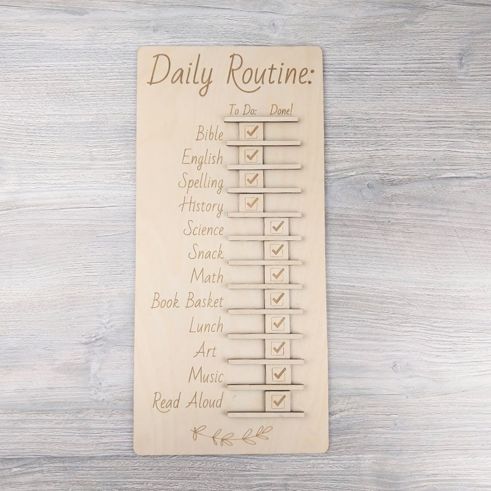 Daily Routine File Instructions SVG and .studio for Laser - Etsy