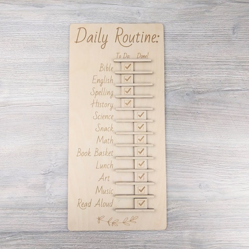 Daily Routine File + Instructions - SVG and .studio for Laser ...