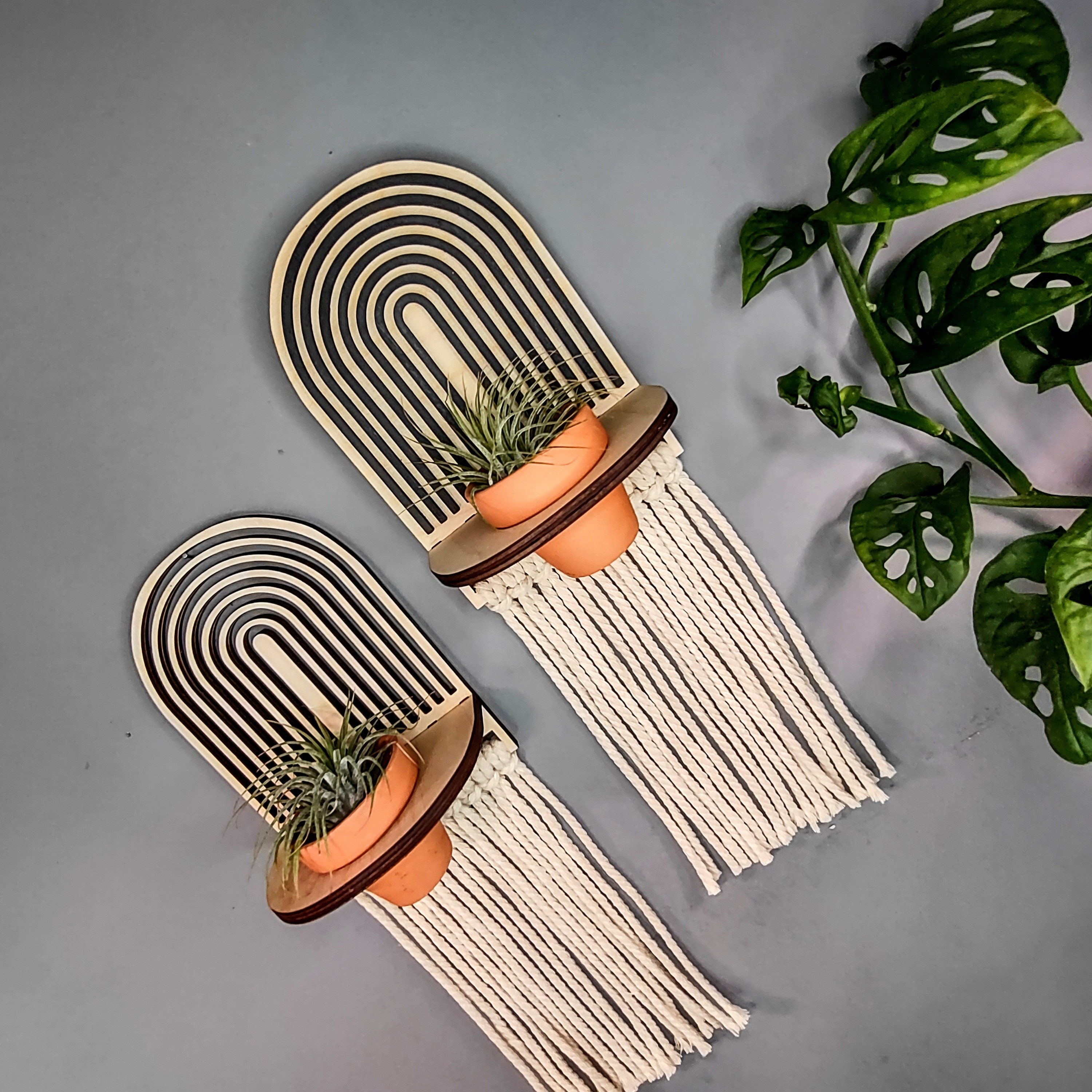 Bundle: 3in 2in Pot Size Boho Planter Wall Hanging SVG - Etsy