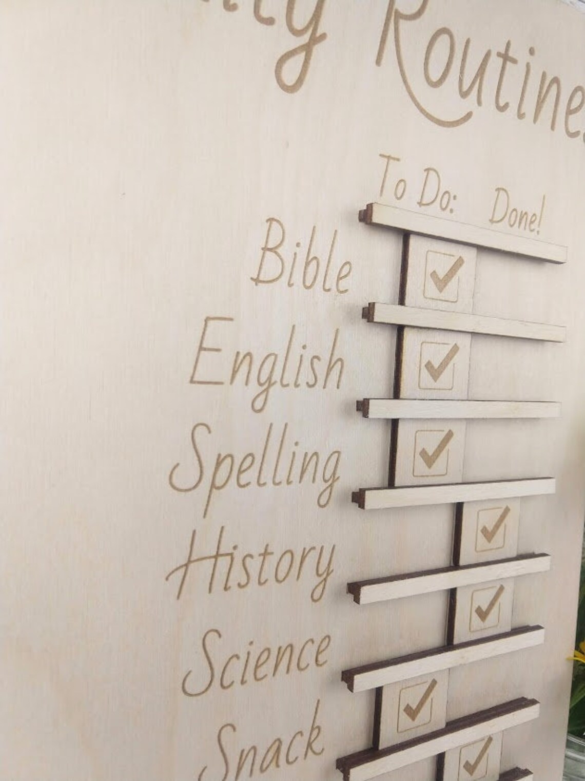 Daily Routine File Instructions SVG and .studio for Laser - Etsy