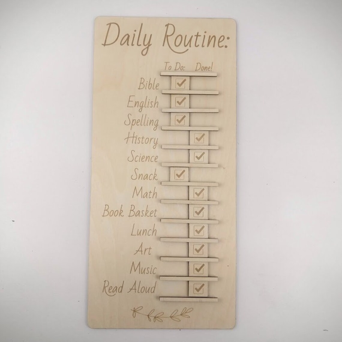 Daily Routine File Instructions SVG and .studio for Laser - Etsy