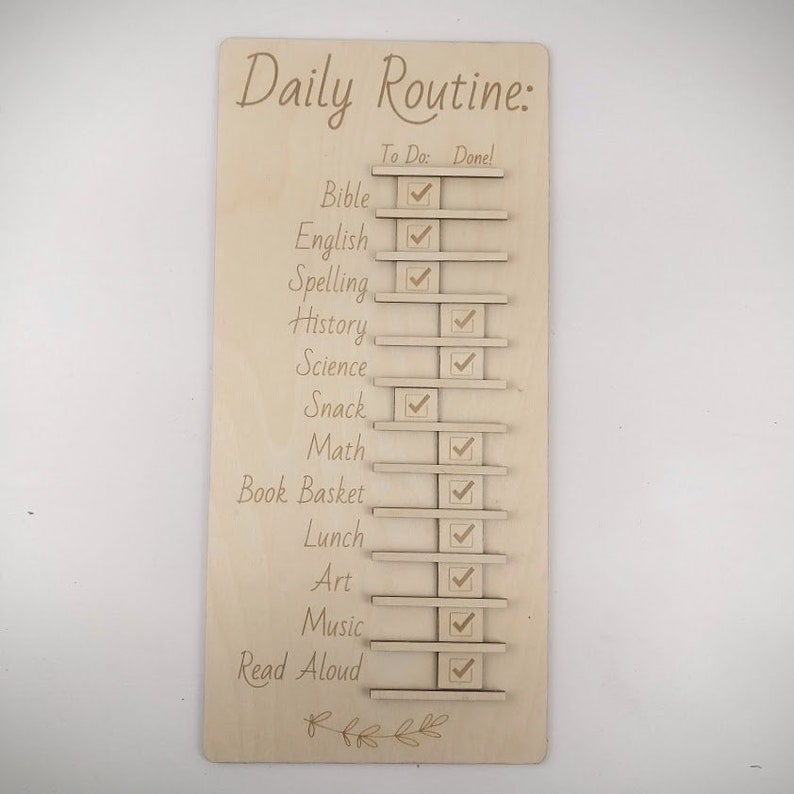 Daily Routine File + Instructions - SVG and .studio for Laser ...