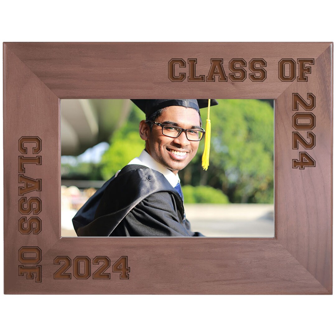 Graduation Walnut Picture Frame Customized Custom Text 4x6 5x7 8x10 ...