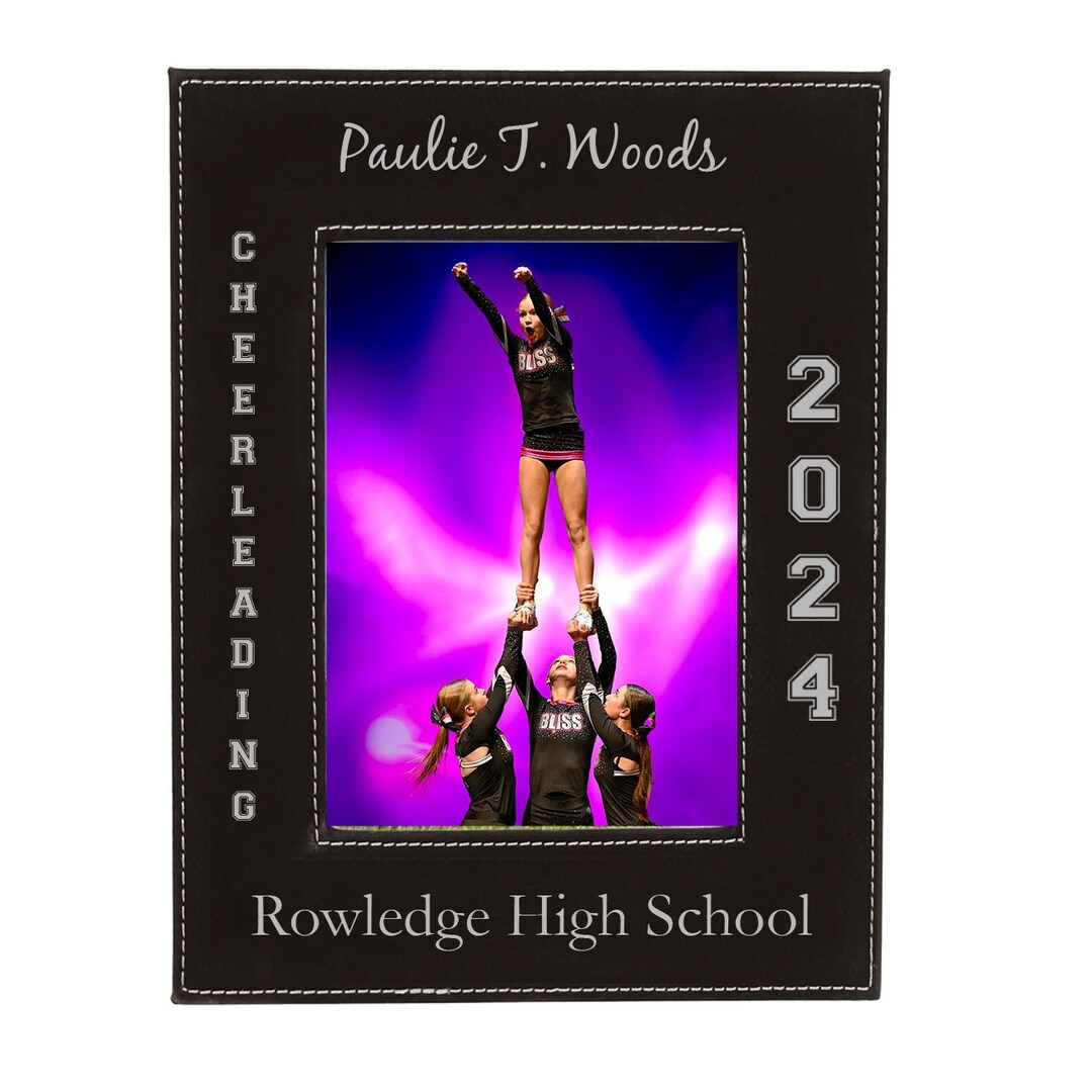 Cheerleading 2023 2024 2025 - School 4x6 5x7 8x10 Leatherette Faux ...