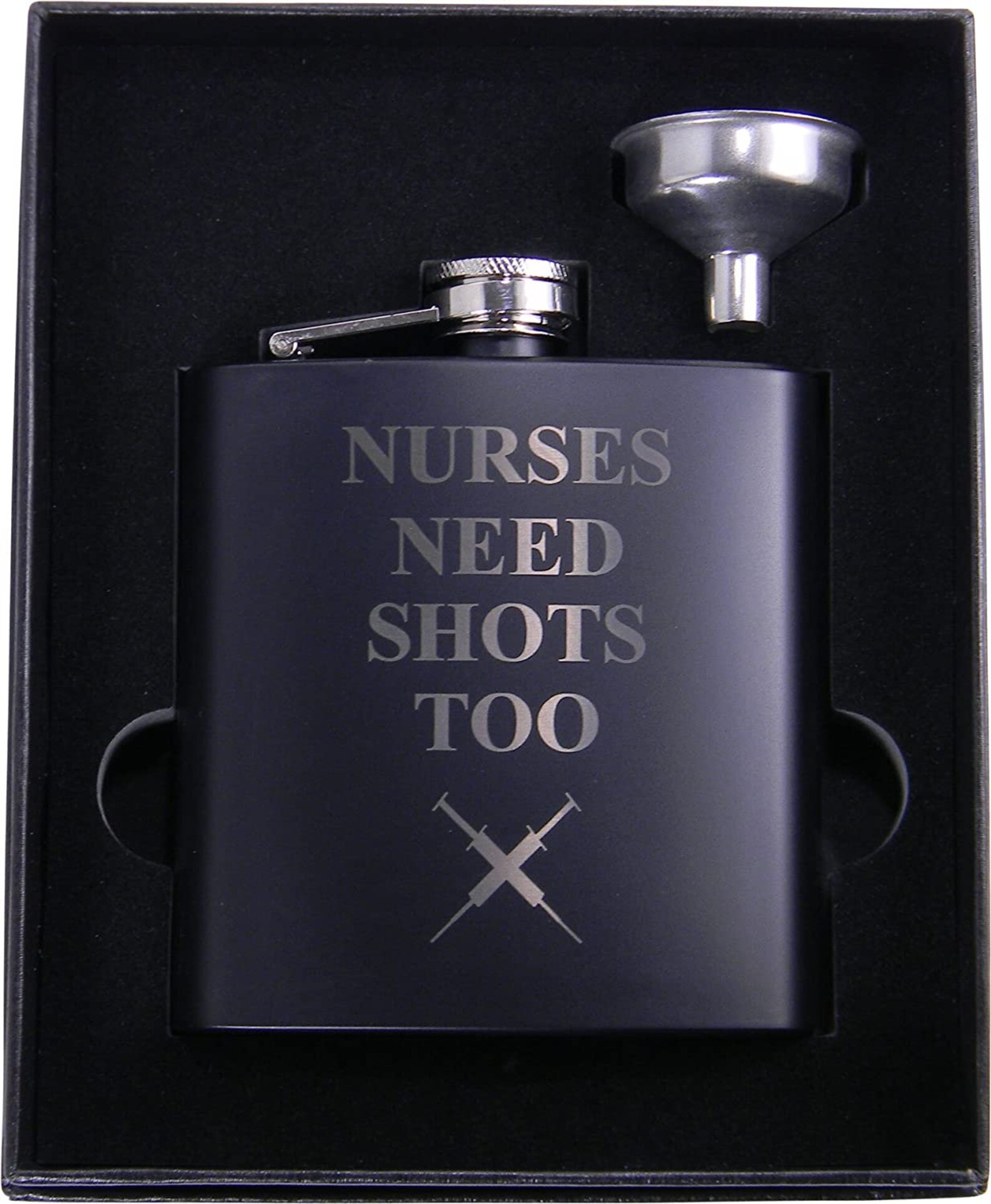 Nurses Need Shots 6-ounce Stainless Steel Black/pink Matte - Etsy