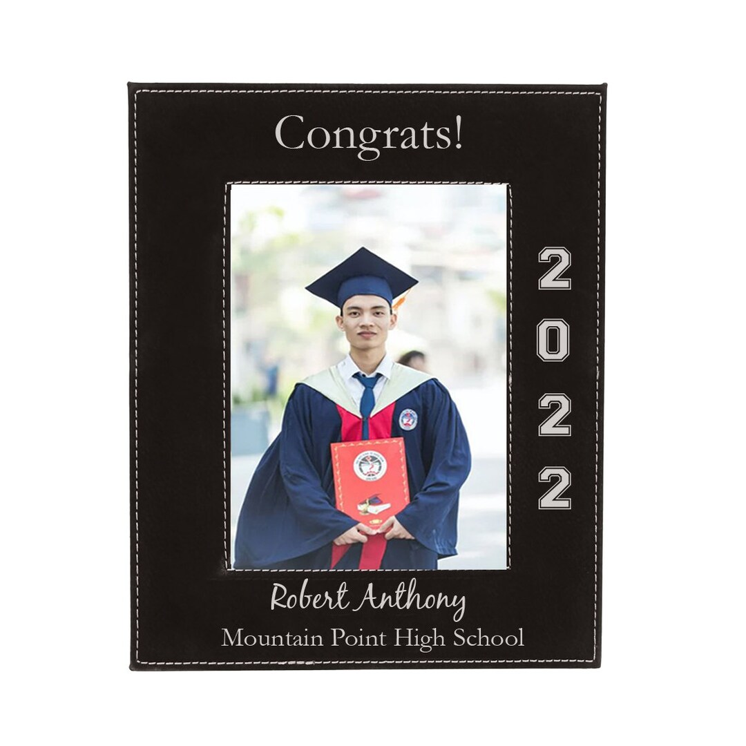 Congrats! Class of 2022 2023 - Graduate Custom 4x6 5x7 8x10 Leatherette ...