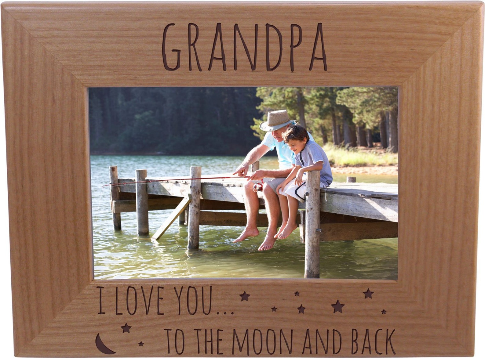 Grandpa I Love You to the Moon and Back Fits 4x6 or 5x7 | Etsy