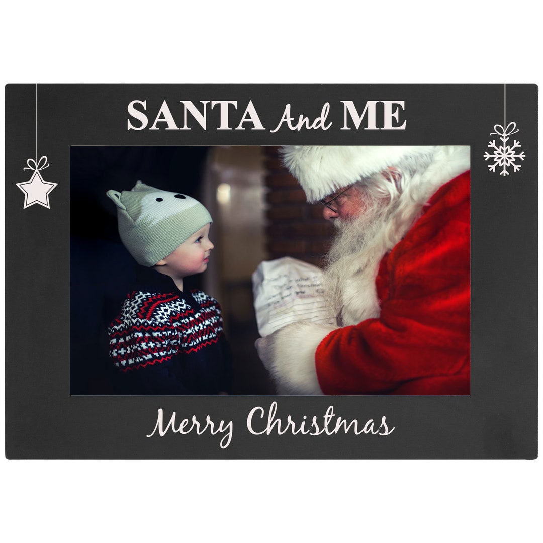 Santa and Me - Merry Christmas Anodized Aluminum Hanging/tabletop ...