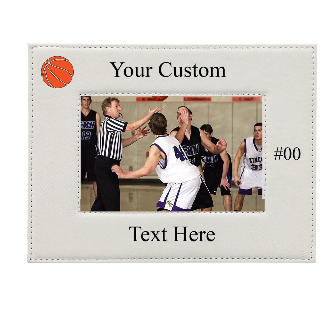Basketball Team Picture Custom Add Your Text Personalized 4x6 5x7 White ...