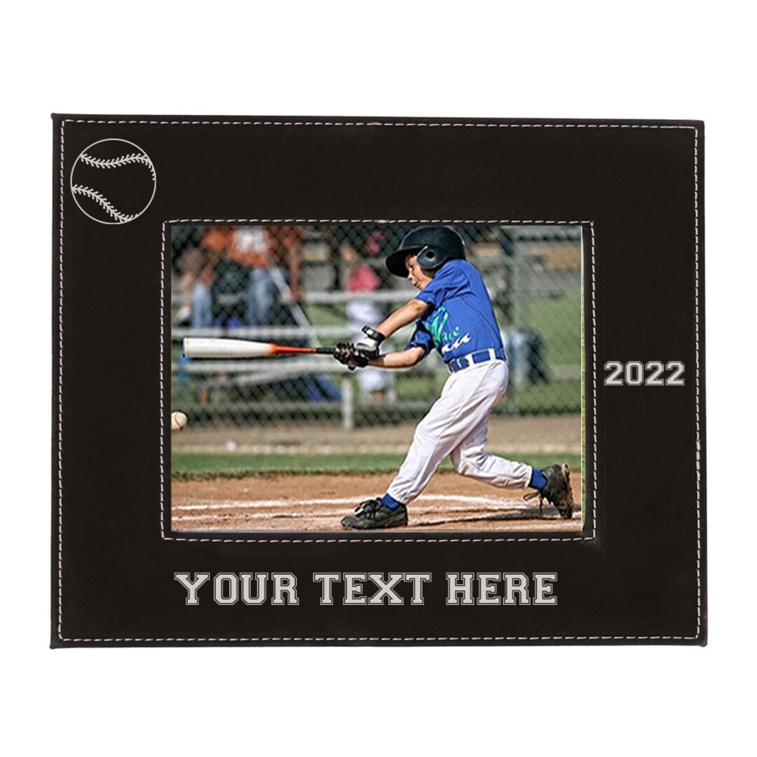 Baseball Team Gift 4x6 5x7 8x10 Leatherette Faux Leather Custom ...