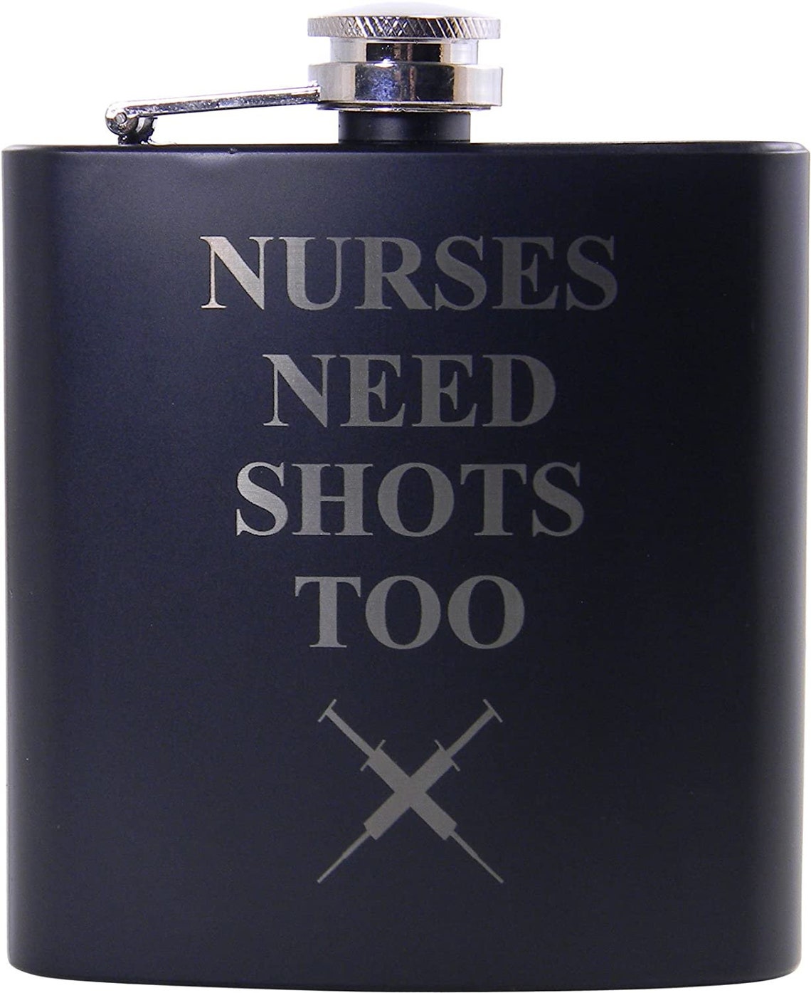 Nurses Need Shots 6-ounce Stainless Steel Black/pink Matte - Etsy