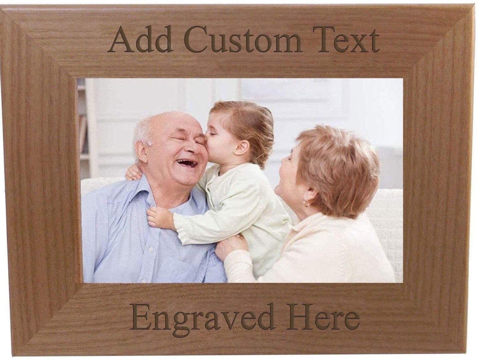 Personalized Add Your Custom Text 4x6 5x7 8x10 Laser Engraved - Etsy