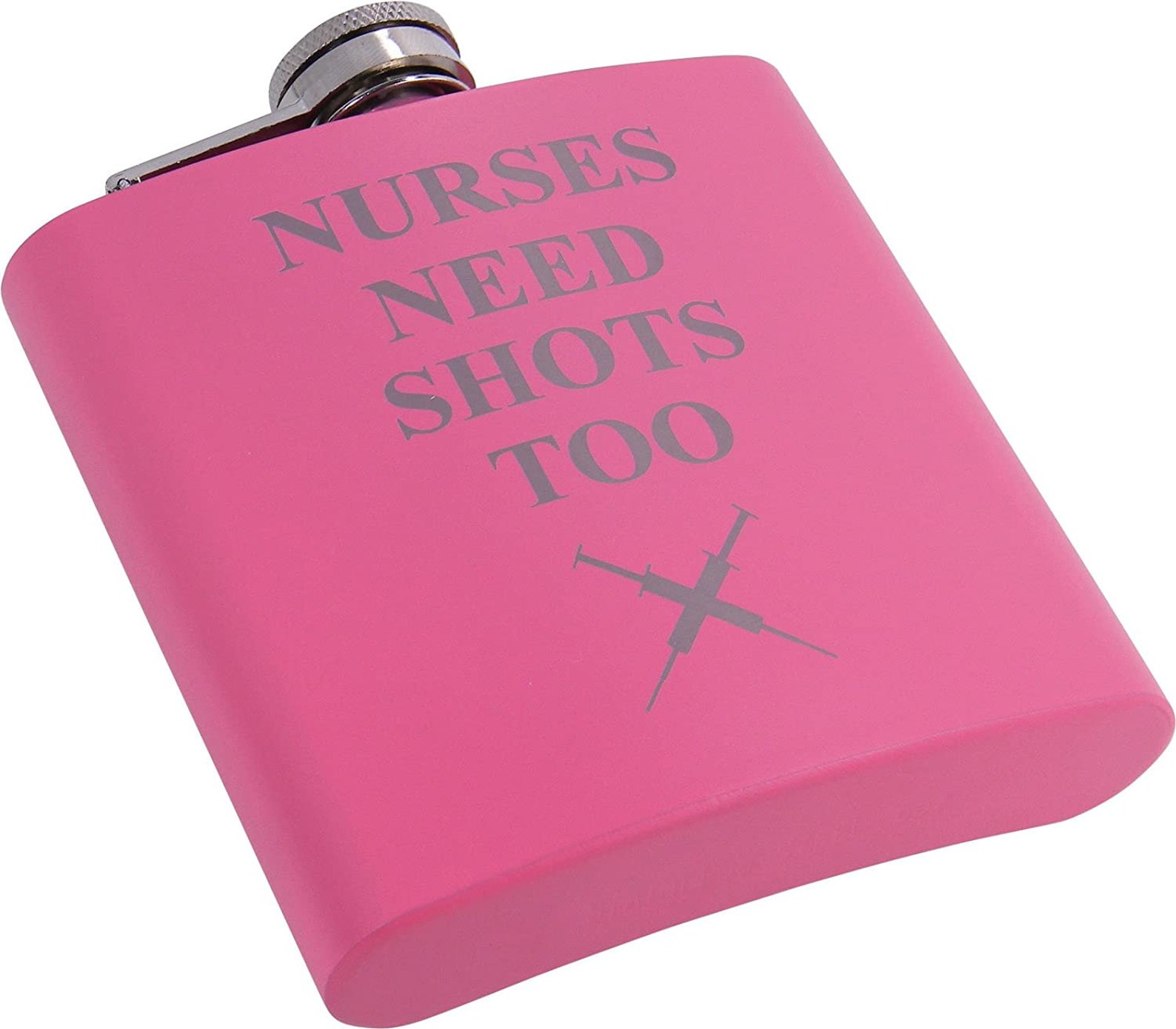 Nurses Need Shots 6-ounce Stainless Steel Black/pink Matte - Etsy