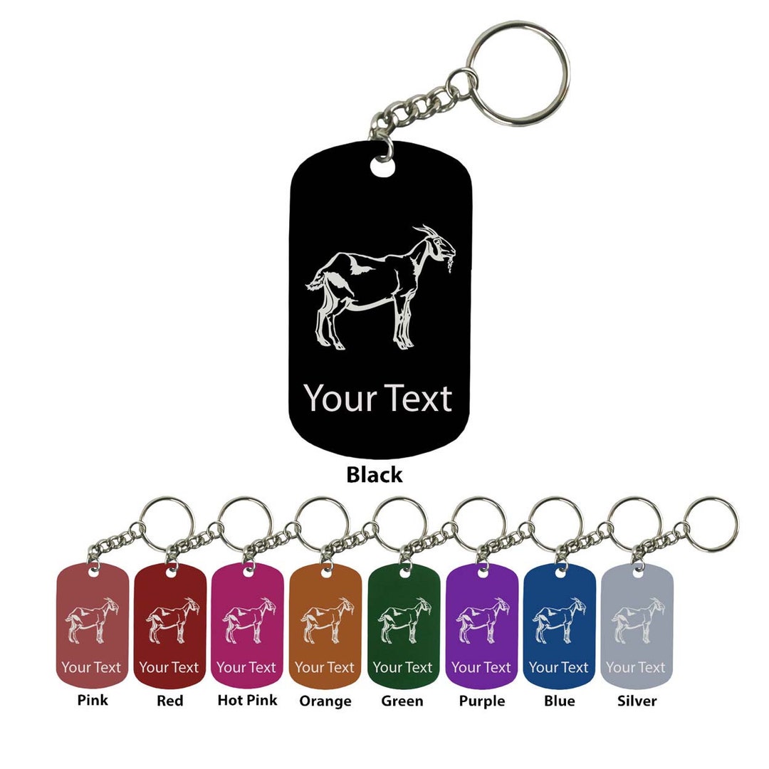 Personalized Engraved Custom Goat 2-inch Black Anodized - Etsy