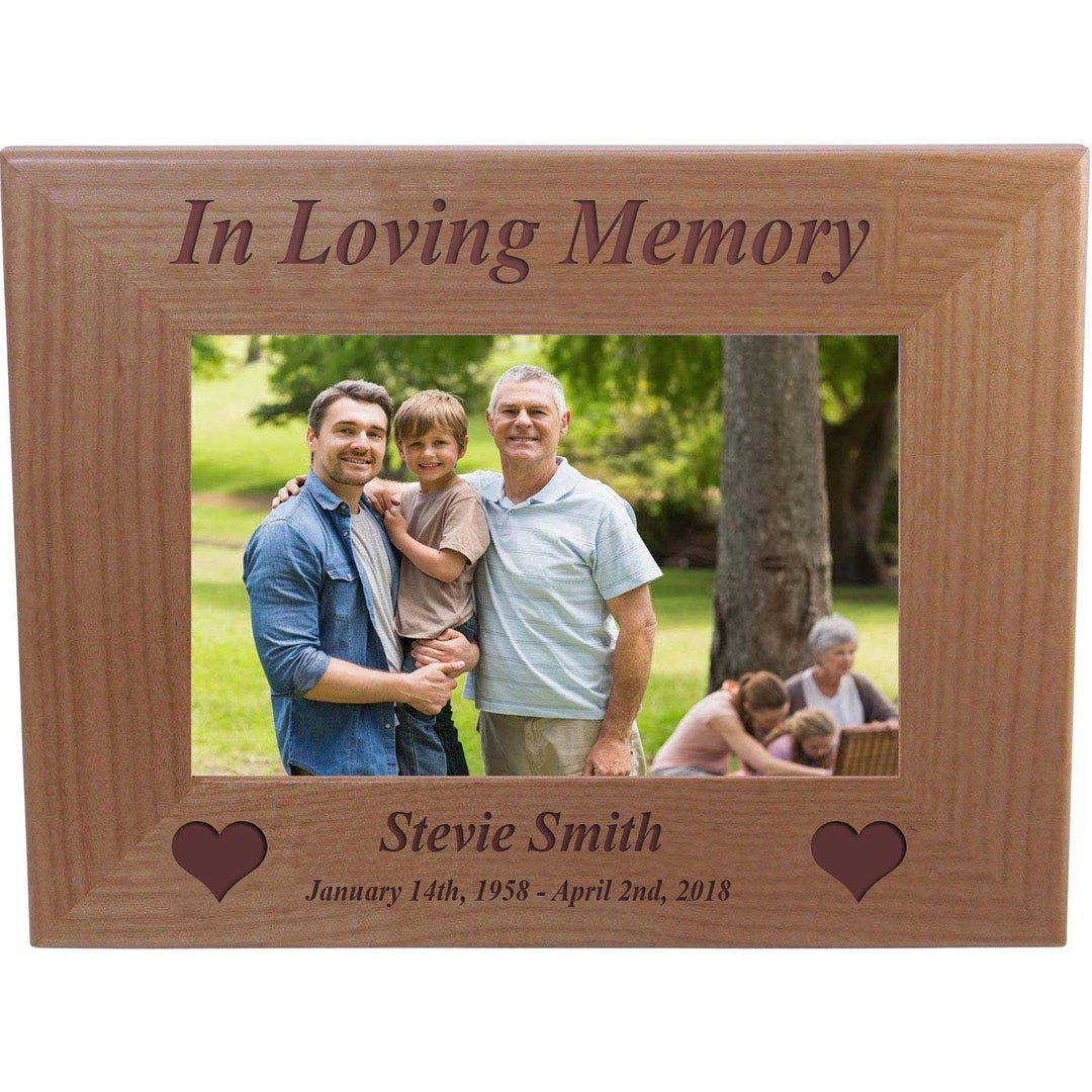 In Loving Memory Custom 4x6 5x7 8x10 Wood Tabletop/wall Memorial Wood ...