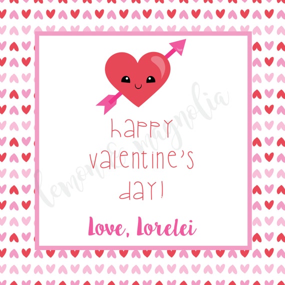 Heart Valentine Tag | Etsy