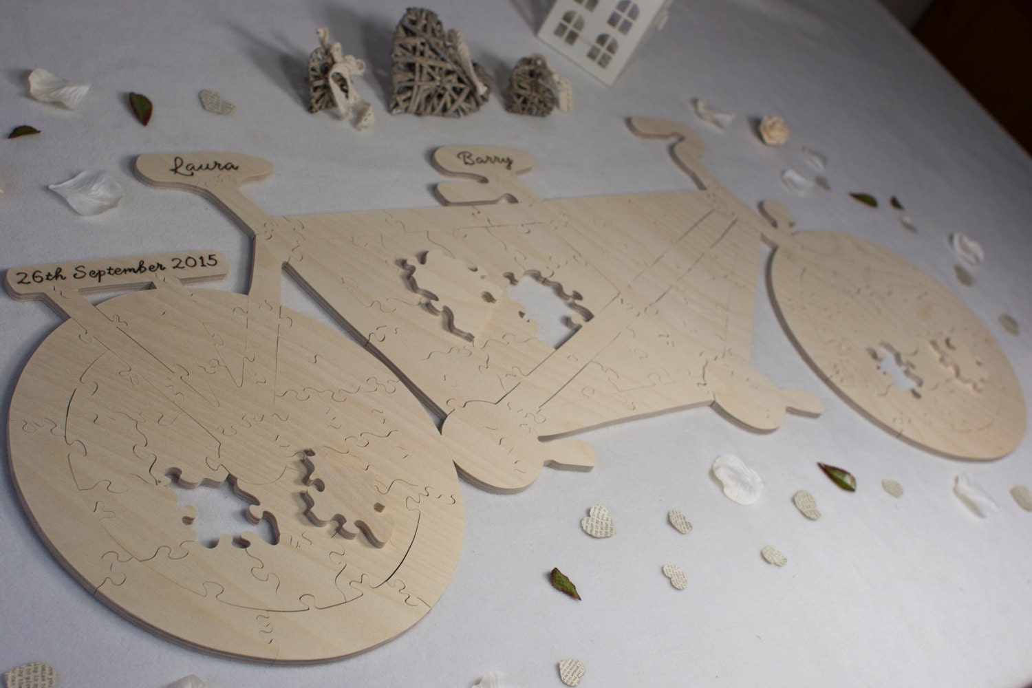 Map / Custom Shaped Puzzle Alternative Guest Book Puzzle for - Etsy