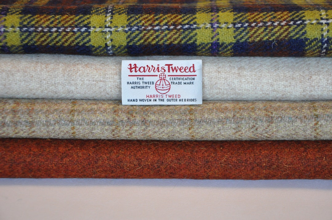 Harris Tweed Fabrics 4 Piece Mix - Etsy UK