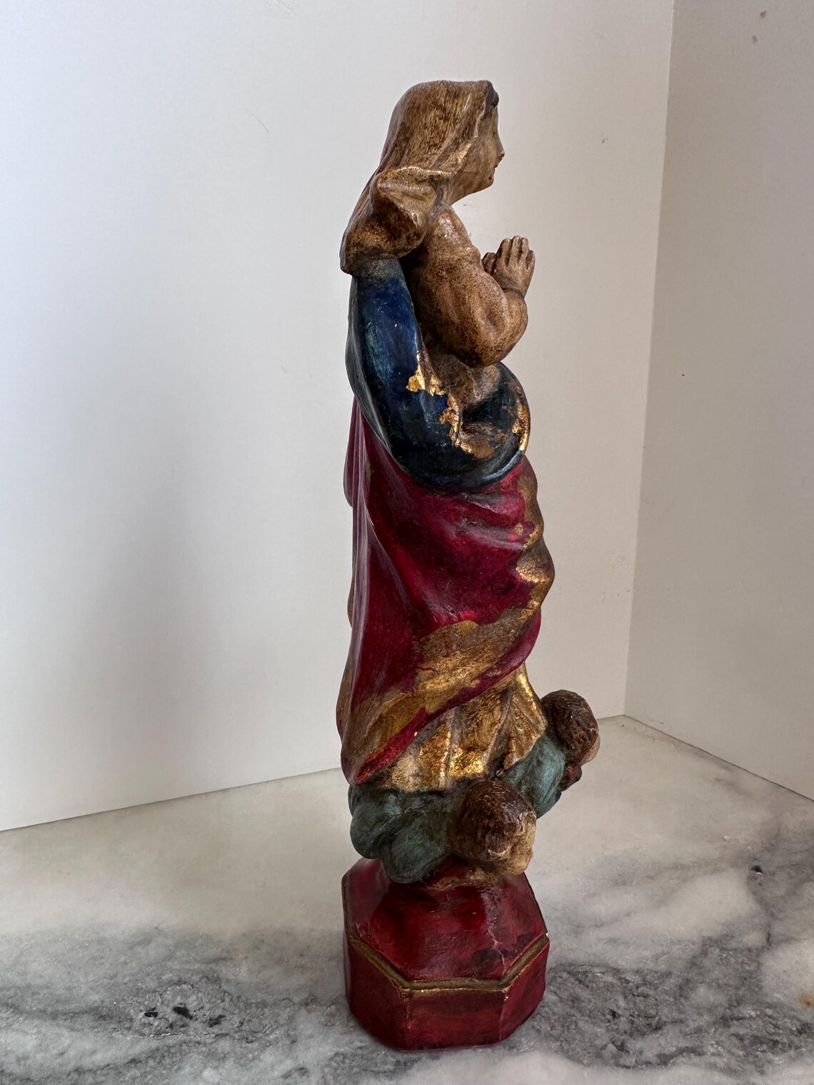 Virgin Mary Immaculate Conception Cherubs Ceramic Religious Idol ...