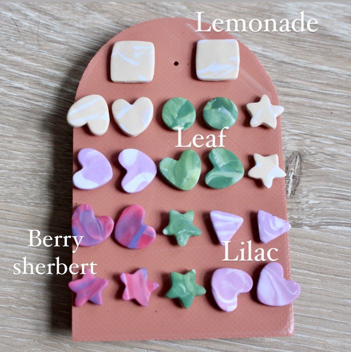 simple-geometric-shapes-polymer-clay-stud-pack-with-titanium-etsy