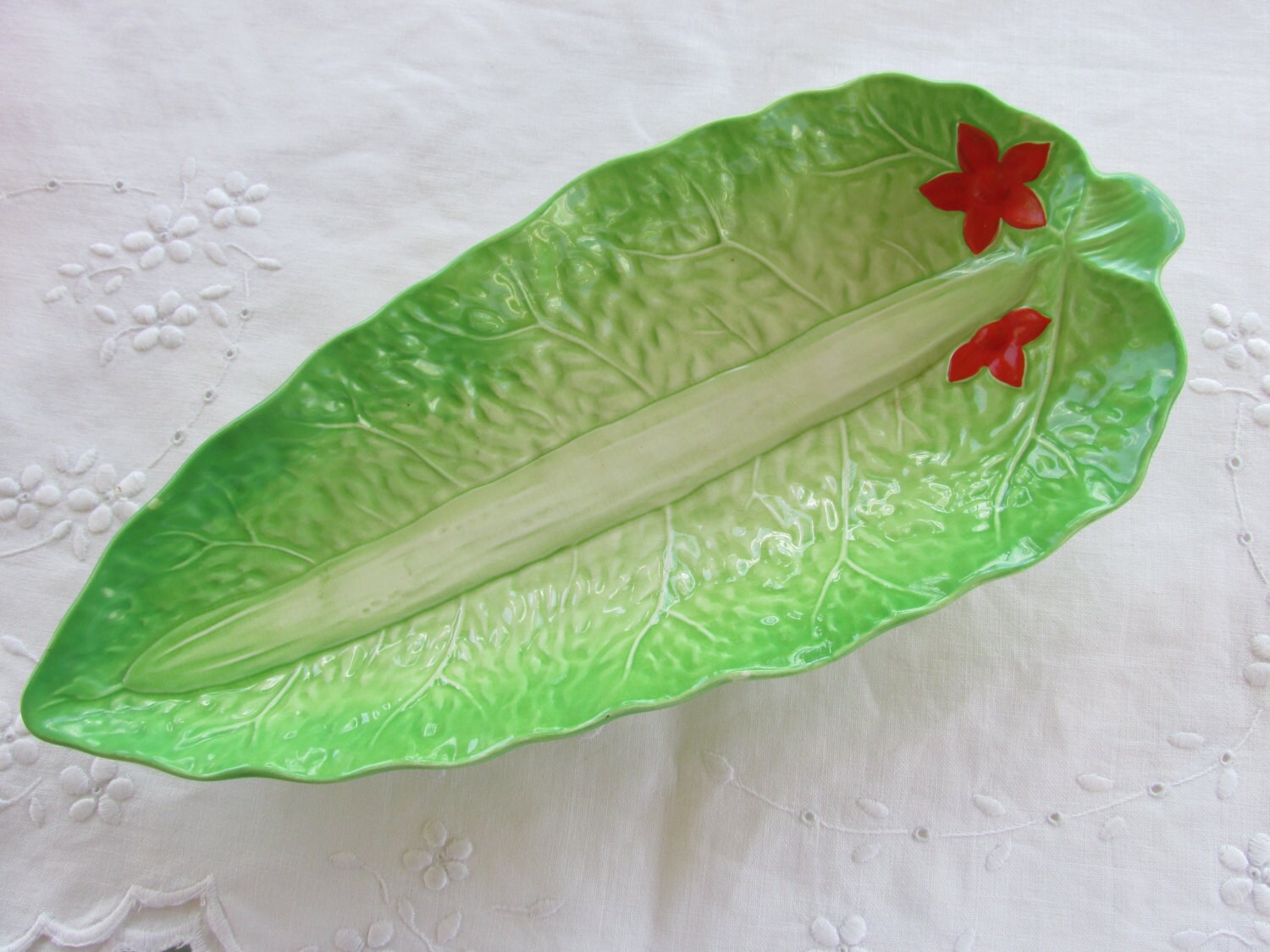 Bowl - Beswick Ware Lettuce Leaf Bowl - Vintage - Etsy