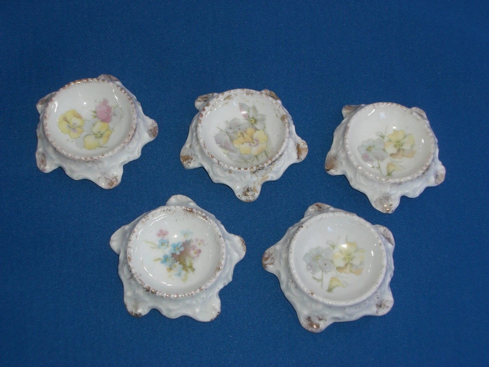 Salt Servers - Set of 5 China Individual Salts - Antique - Etsy