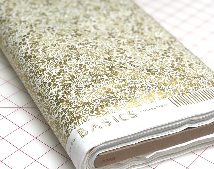 Cotton + Steel Rifle Paper Co Basics Collection, Tapestry Lace Gold ...