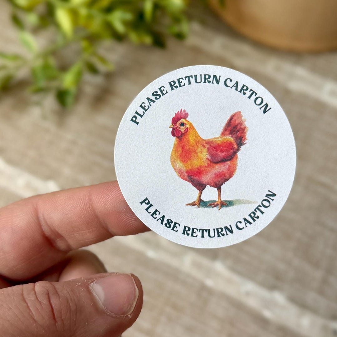 Please Return Egg Carton Labels – 2” Circle Stickers for Farm Fresh ...