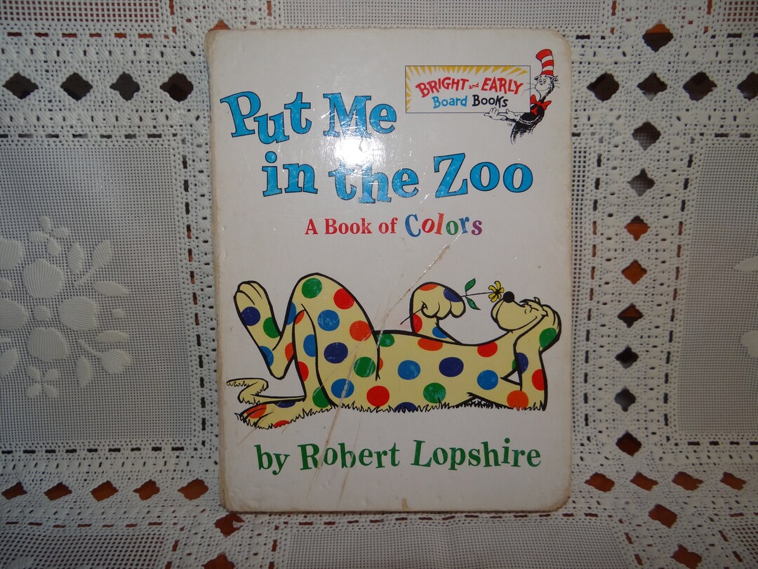 Vintage Bright and Early Board Book, Put Me in the Zoo.. Dr Suess ...
