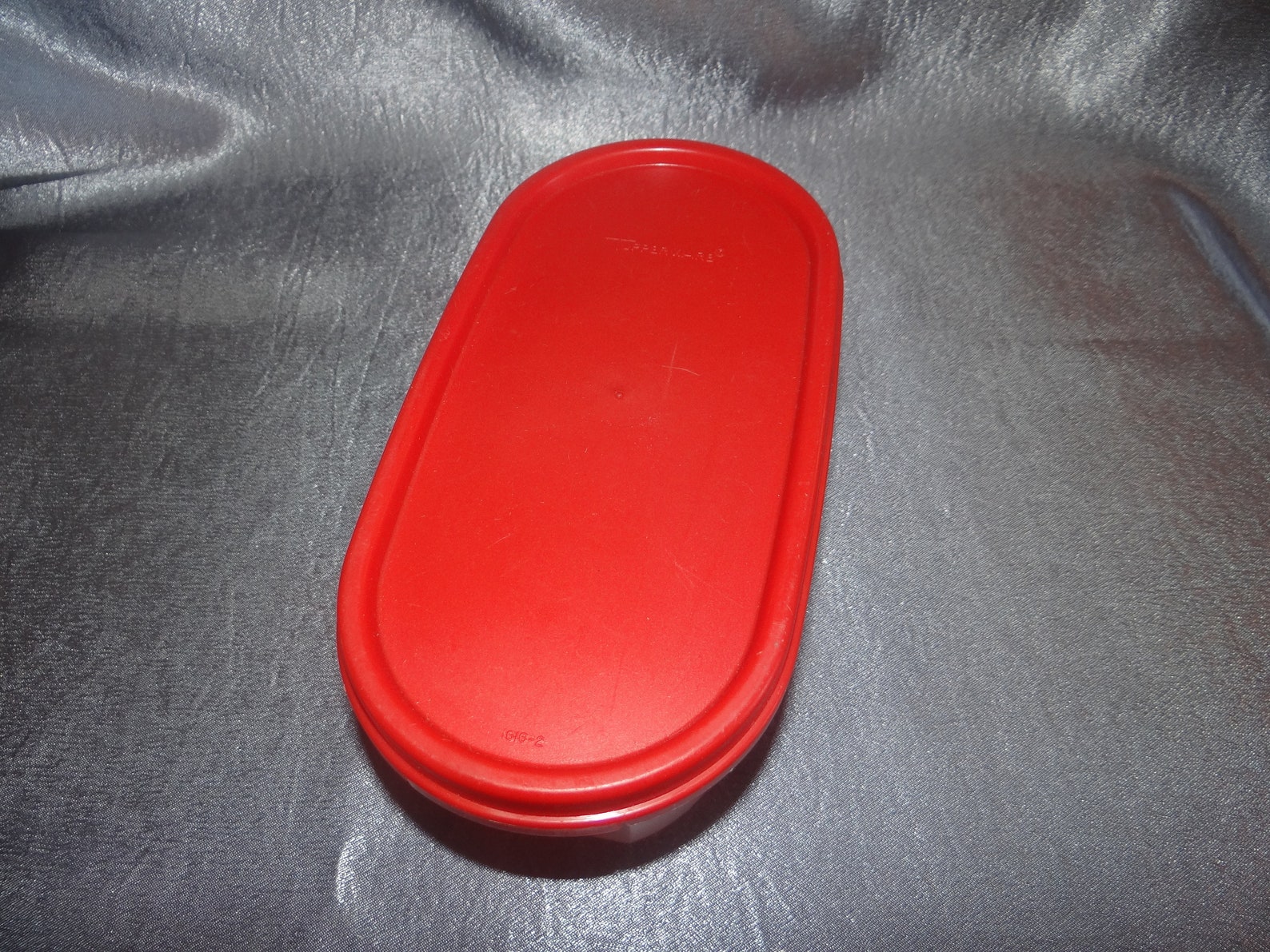 Vintage Tupperware Container With Red Oval Top - Etsy
