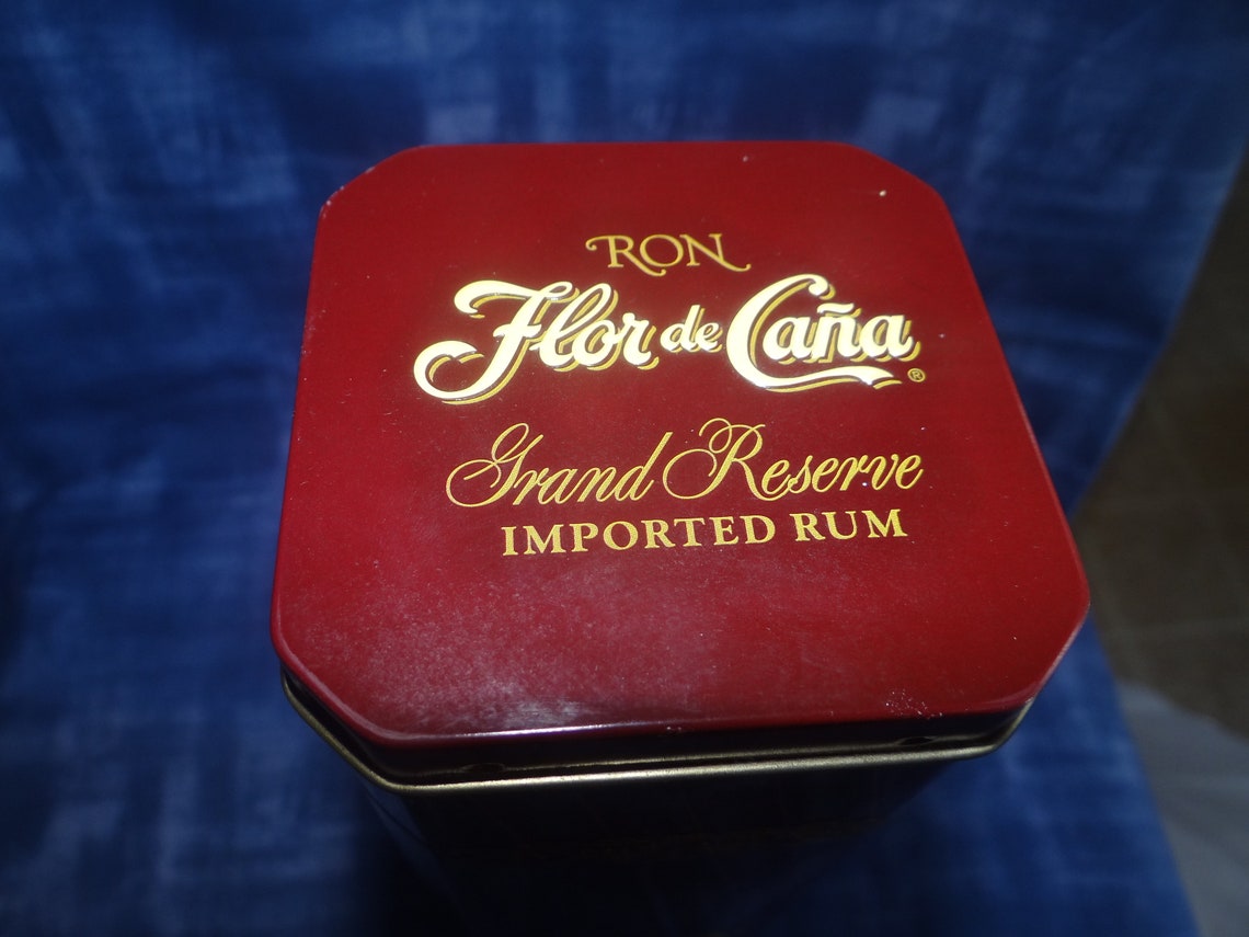 Vintage Tall Ron Flor De Cana Imported Rum Tin... - Etsy
